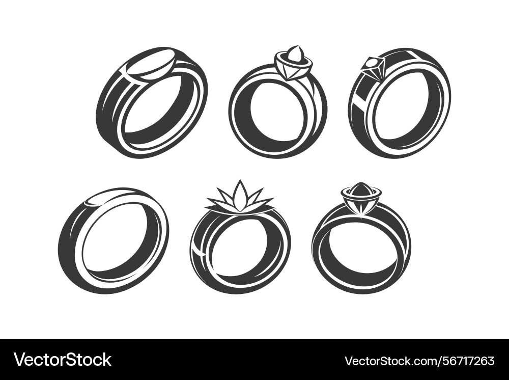 Ring silhouette Royalty Free Vector Image - VectorStock