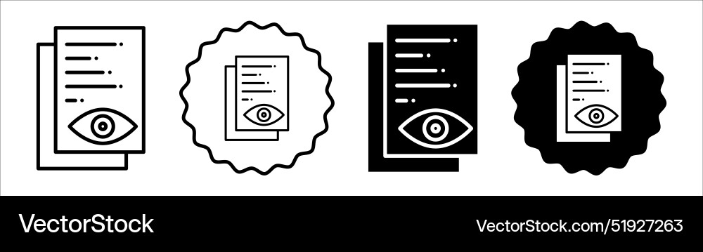 Watchlist icon symbol set collection Royalty Free Vector