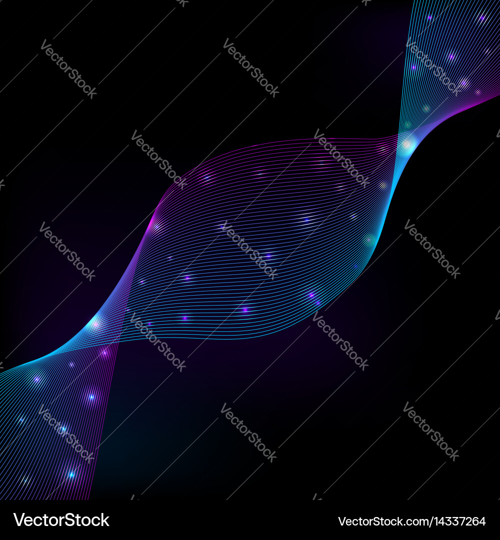 Abstract Glow Wave Background Royalty Free Vector Image