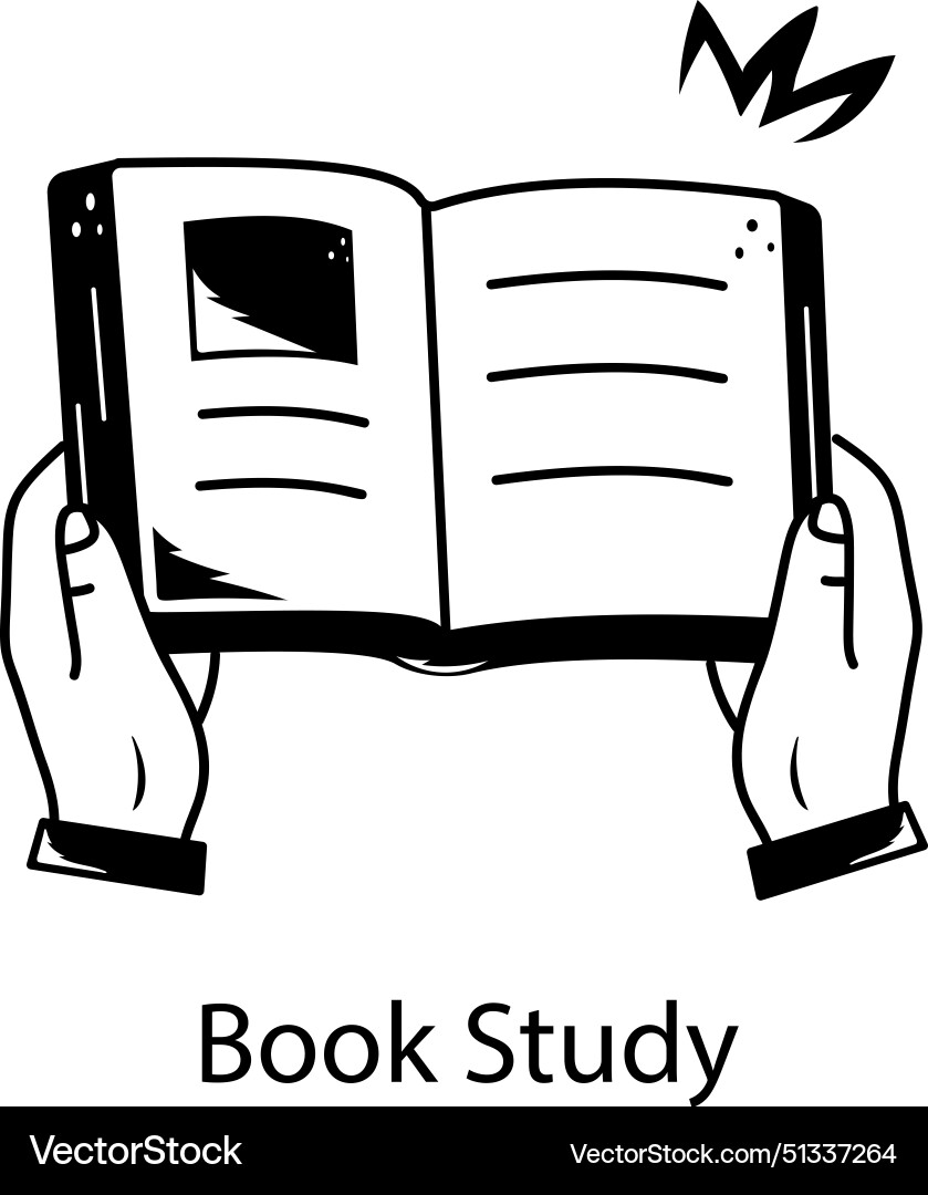 Book study Royalty Free Vector Image - VectorStock