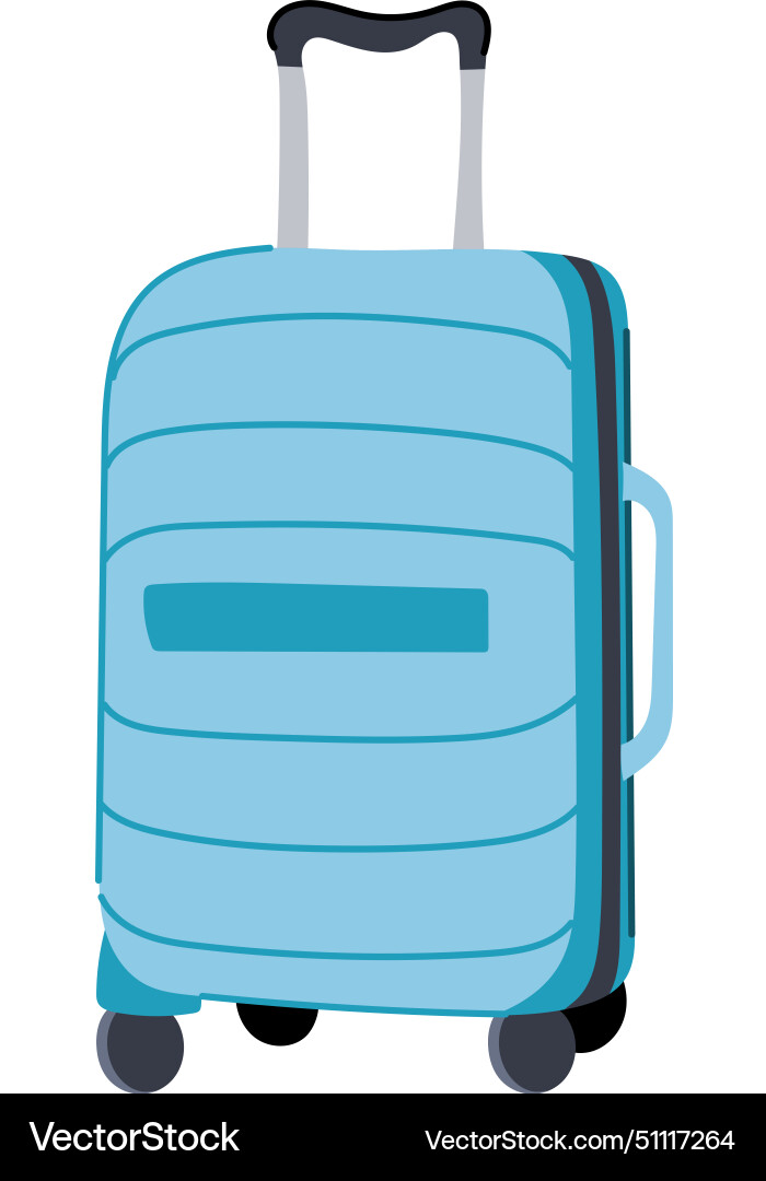 Carry suitcase cartoon Royalty Free Vector Image