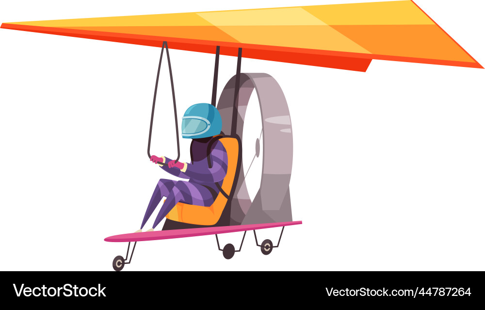 Cartoon ultralight trike Royalty Free Vector Image