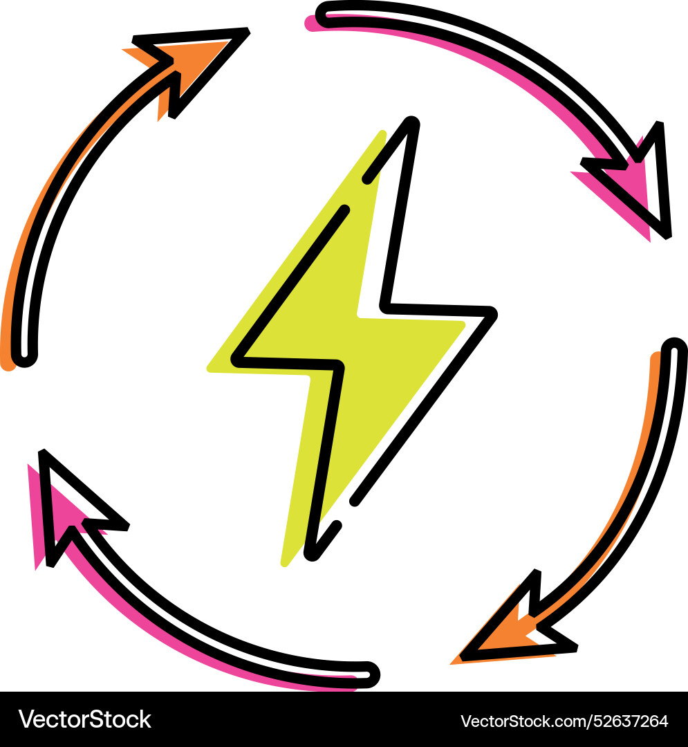 Charge icon sketch Royalty Free Vector Image - VectorStock
