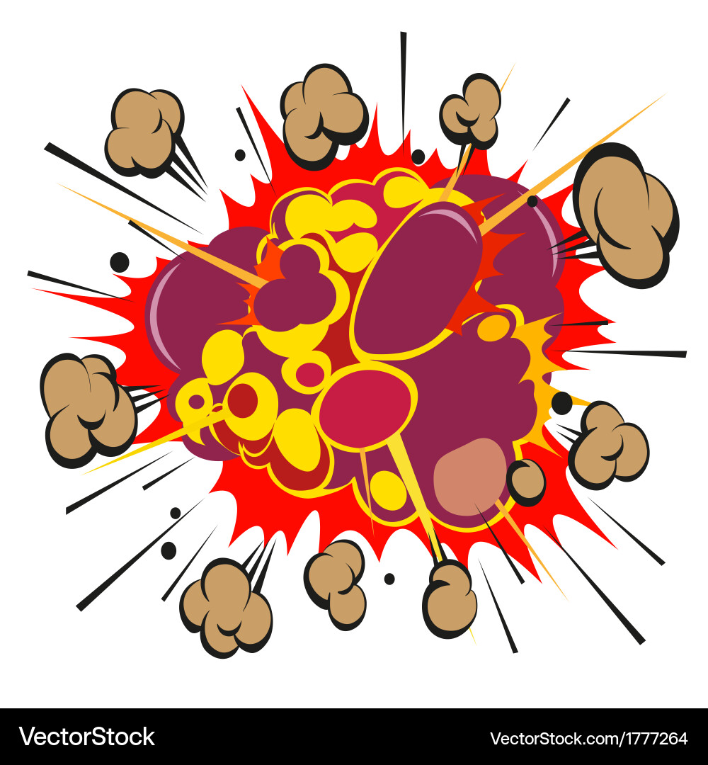 Comic book explosion elements Royalty Free Vector Image