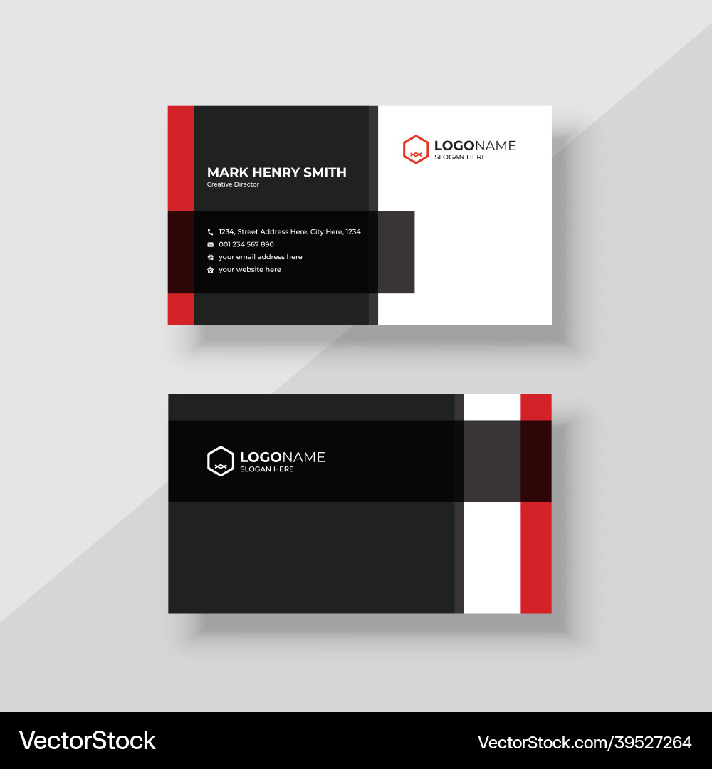 Corporate Modern Visitenkarten Vorlage Lizenzfreier Vektor