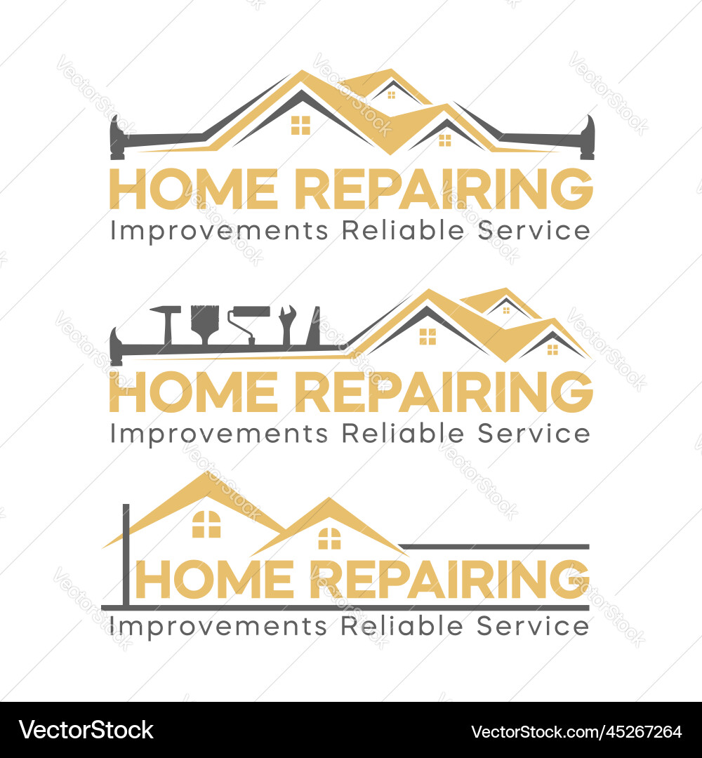 Home repairing and improvements logo design Vector Image