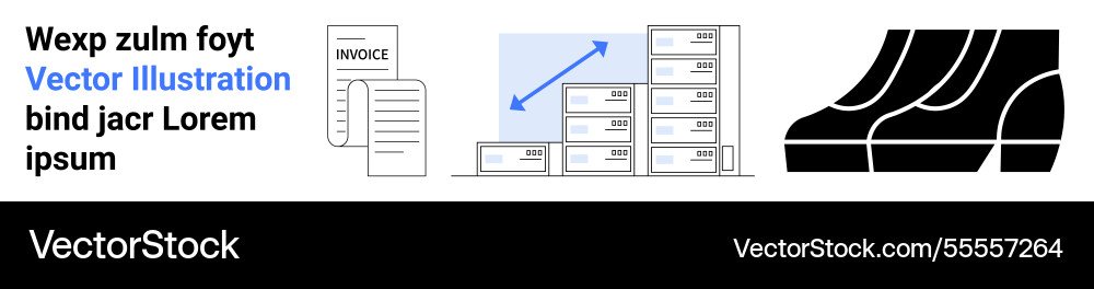 Inventory management with stacked boxes growth Vector Image