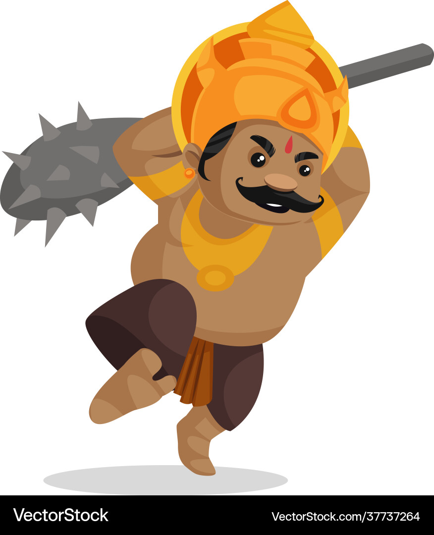 Kumbhakarna Cartoon Charakter Lizenzfreies Vektorbild