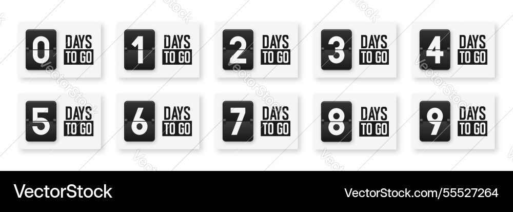 Retro Flip Clock Countdown Banner Royalty Free Vector Image