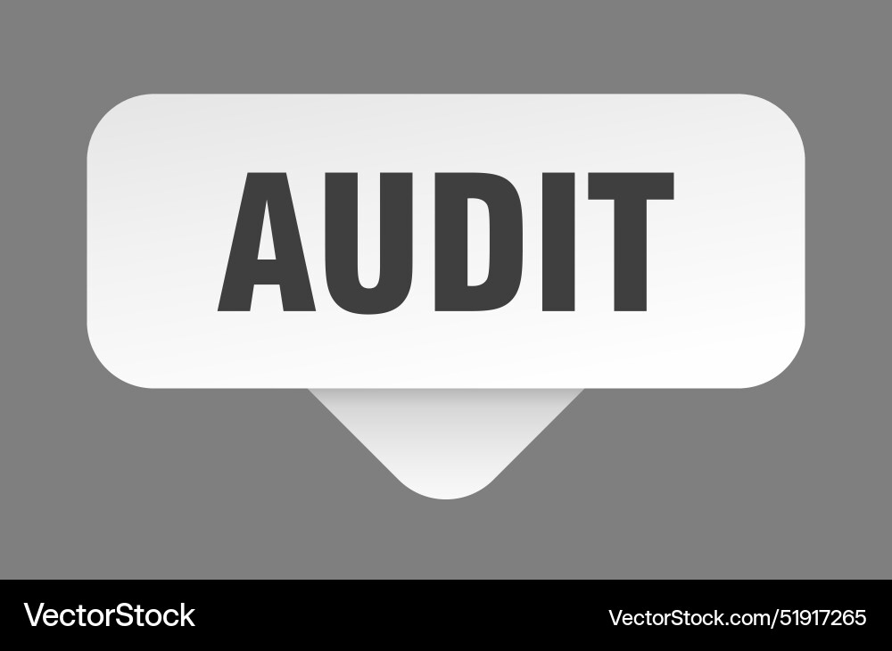 Audit sticker sign isolated on gray Royalty Free Vector