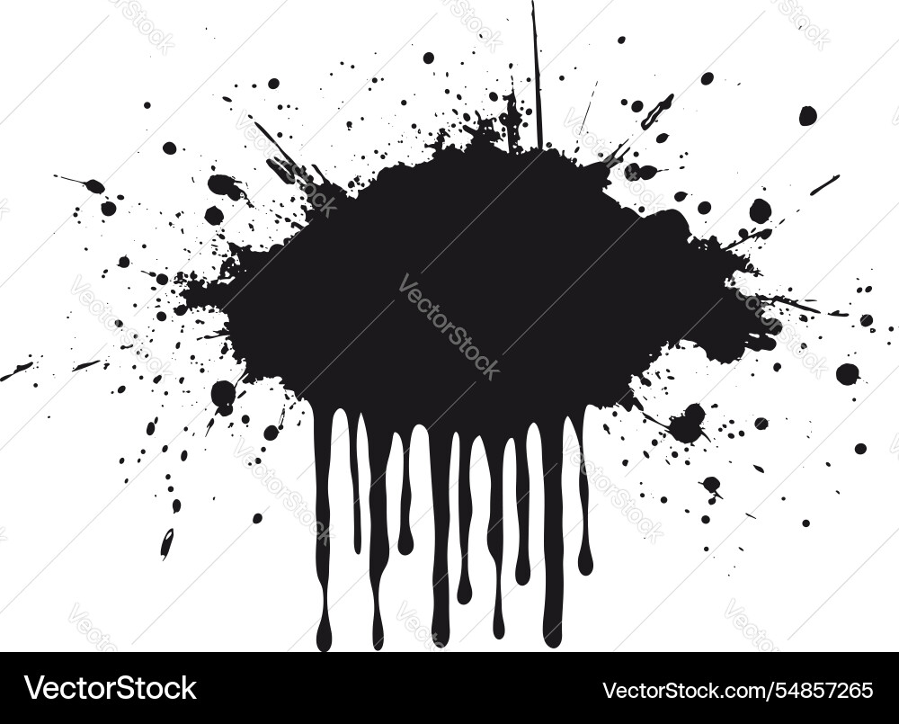 Black ink splatter Royalty Free Vector Image - VectorStock