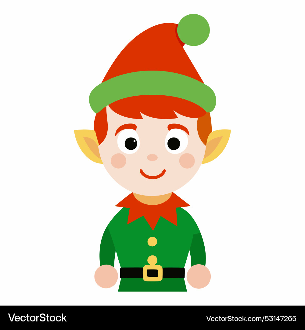 Christmas elf character Royalty Free Vector Image