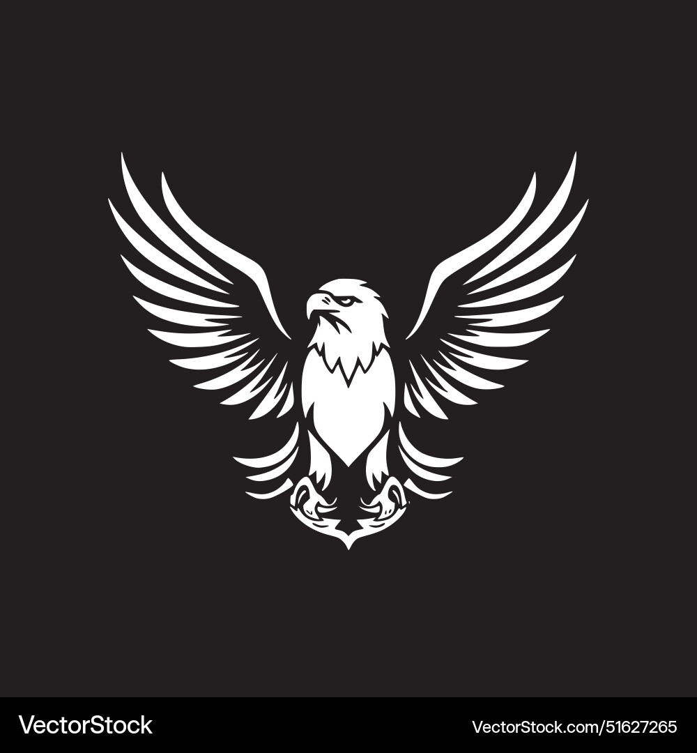 Eagle - minimalist and simple silhouette Vector Image