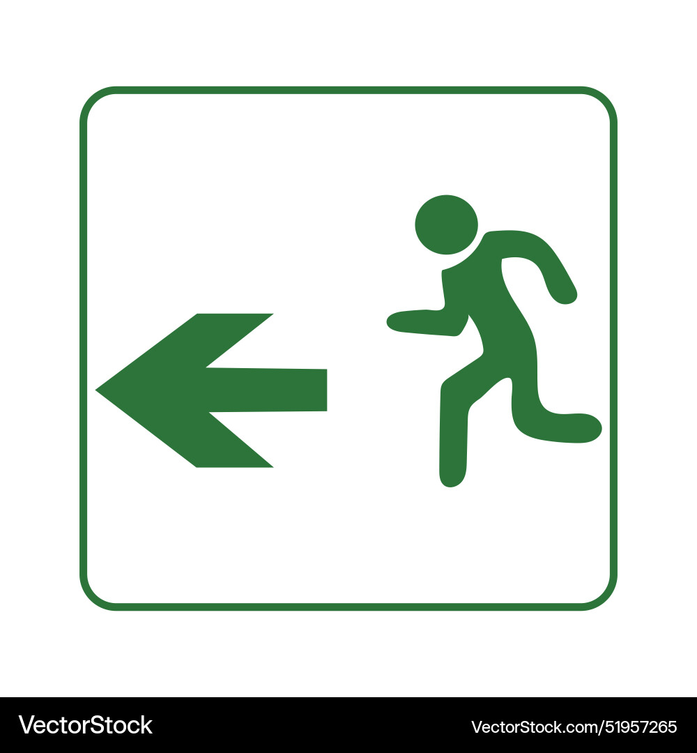 Emergency exit sign set Royalty Free Vector Image