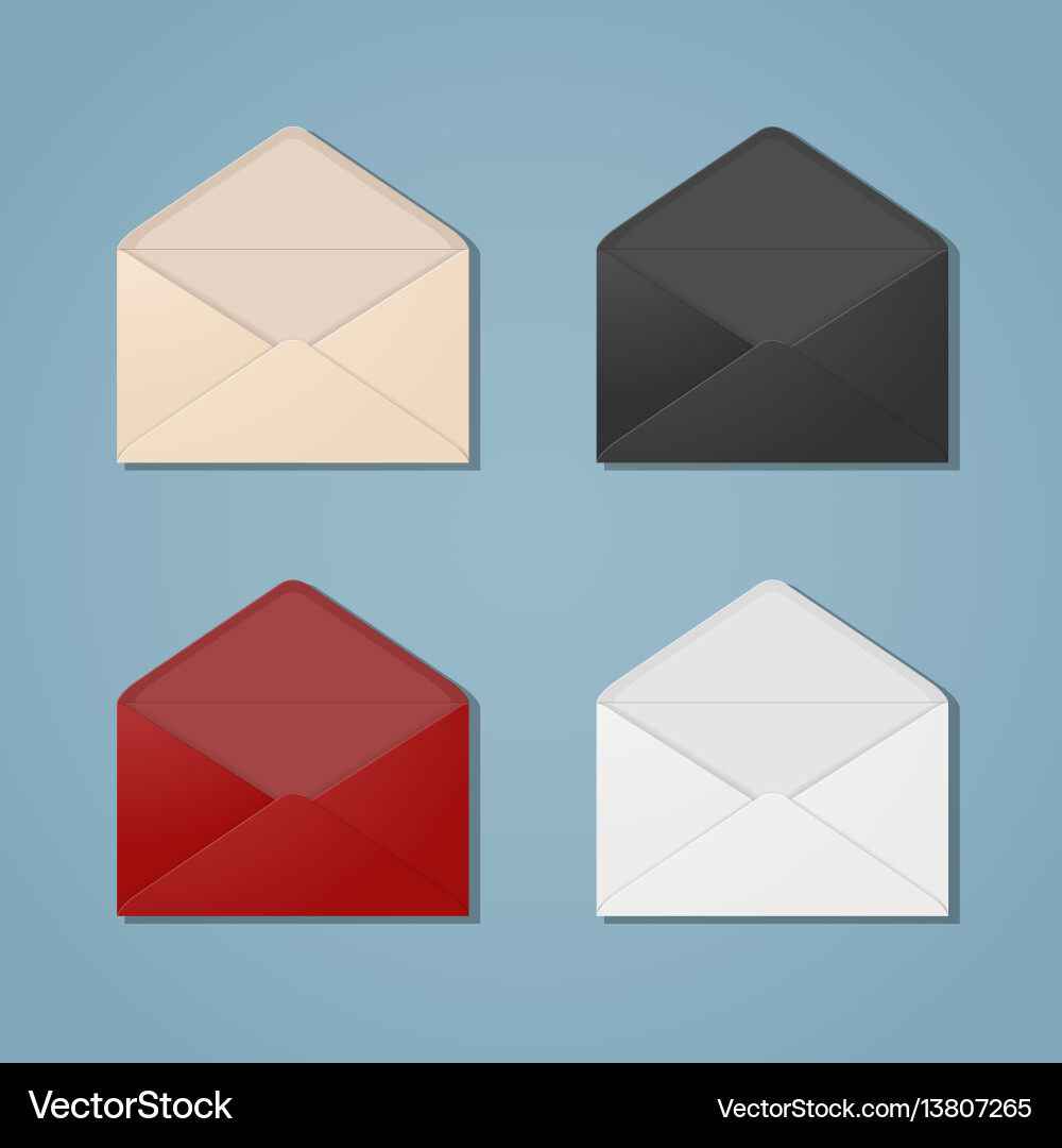Open envelopes Royalty Free Vector Image - VectorStock