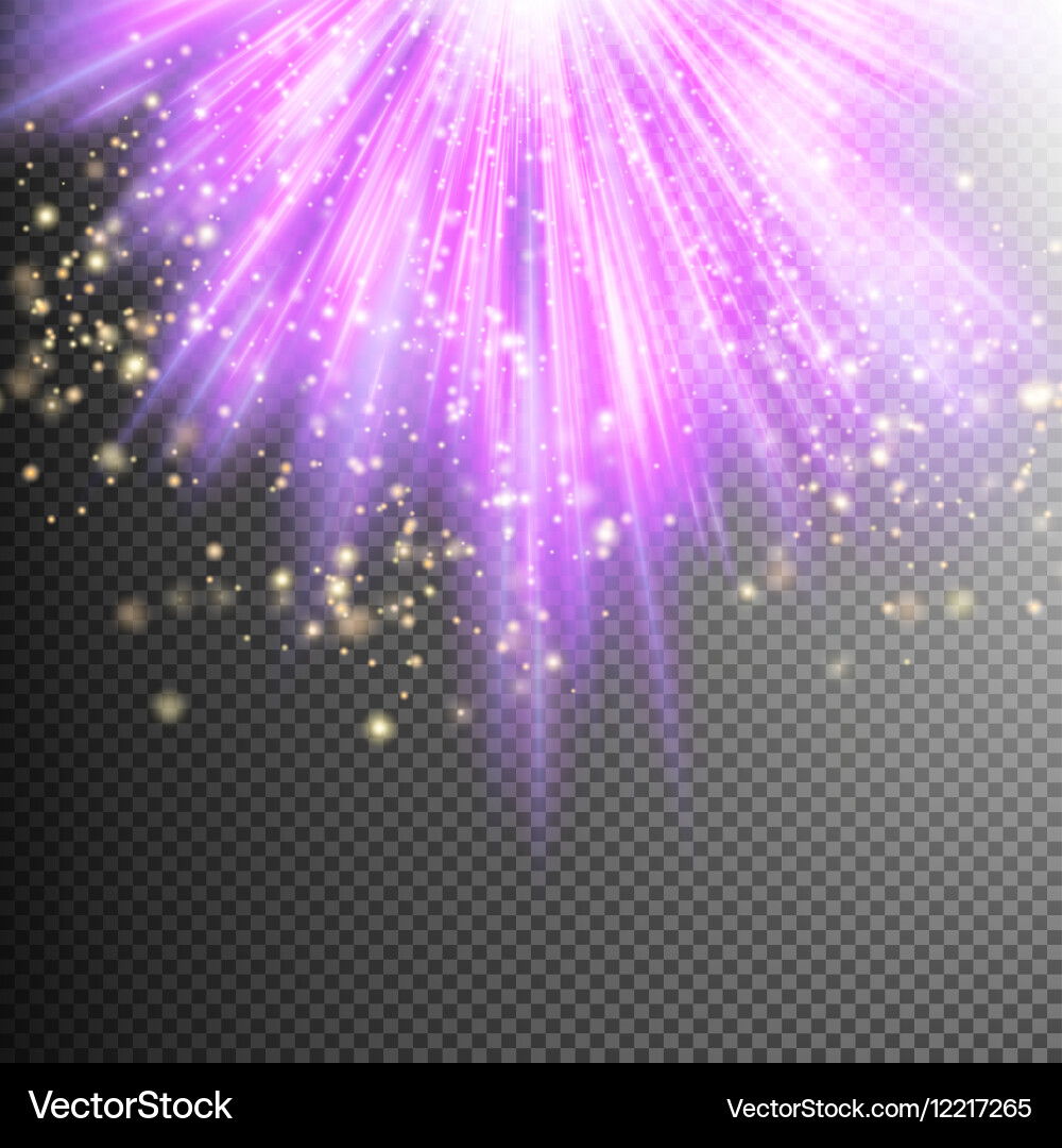 Purple Magic Burst Light Effect Royalty Free Vector Image