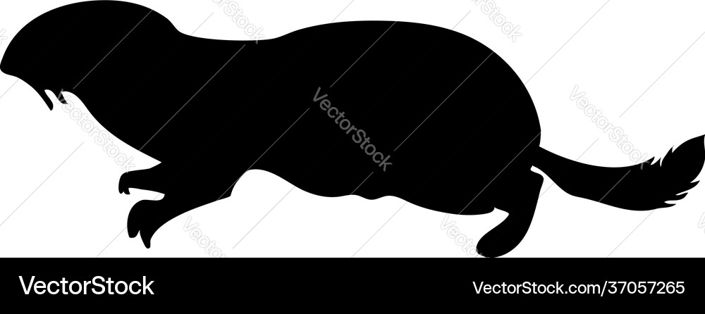 Speckled gopher silhouette Royalty Free Vector Image