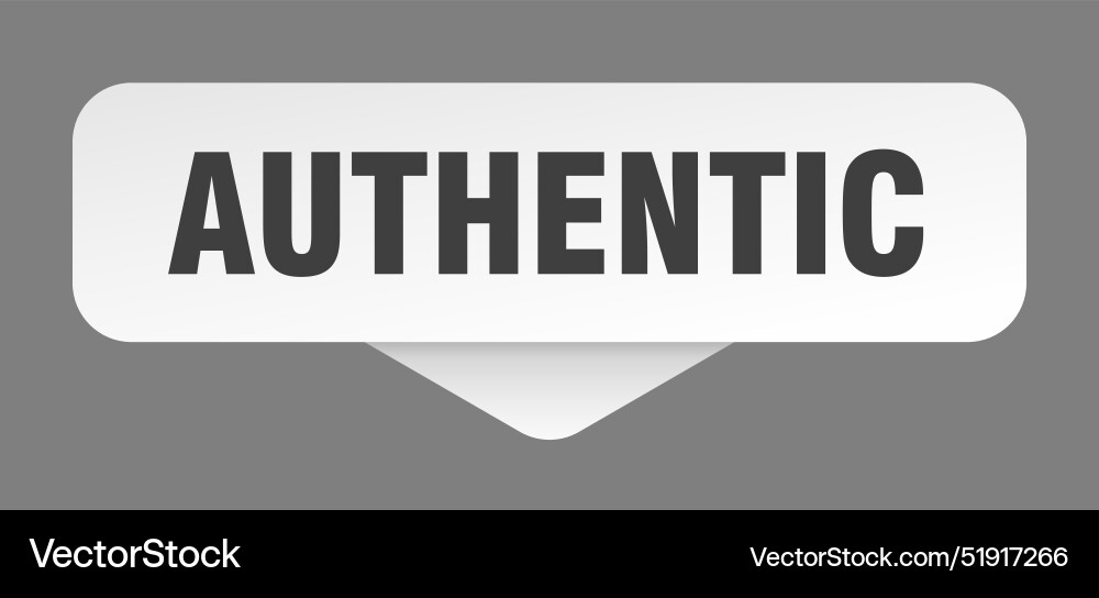 Authentic sticker sign isolated on gray Royalty Free Vector