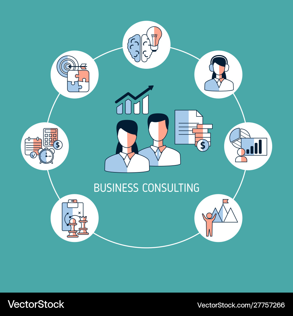 Business consulting concept Royalty Free Vector Image