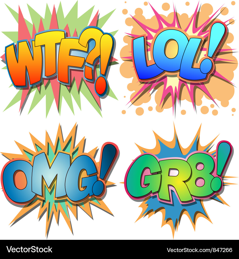 Comic Word Action Vector Images (over 1,400)
