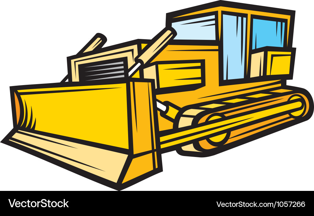 Construction Bulldozer Royalty Free Vector Image