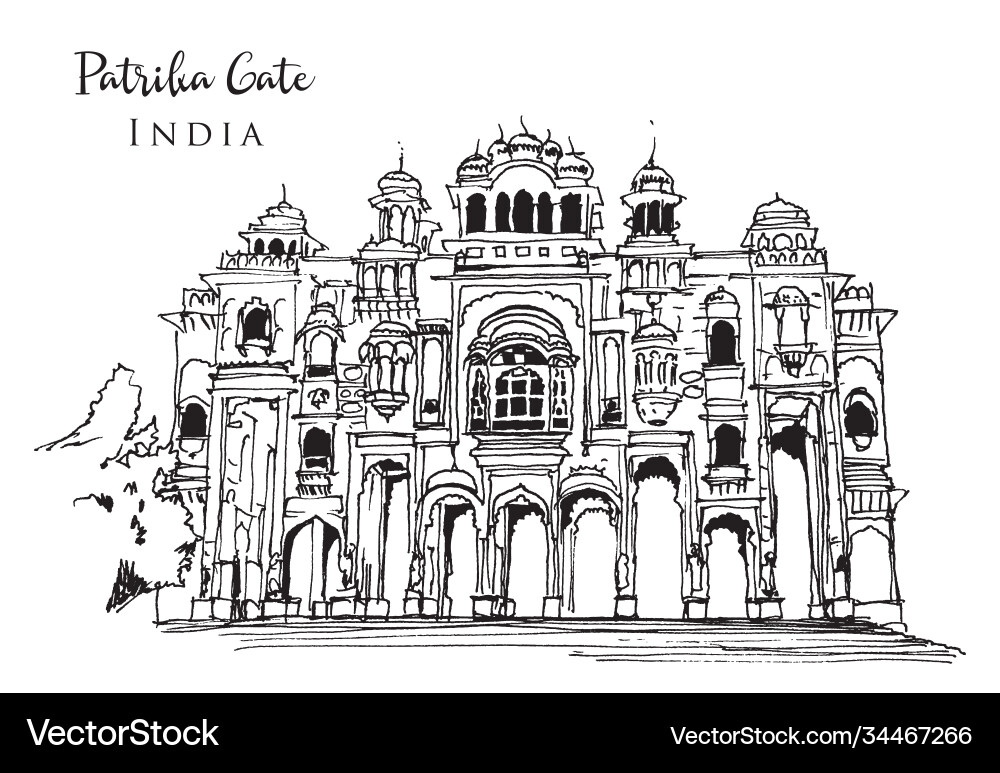 Rajasthan Line Art Vector Images (75)