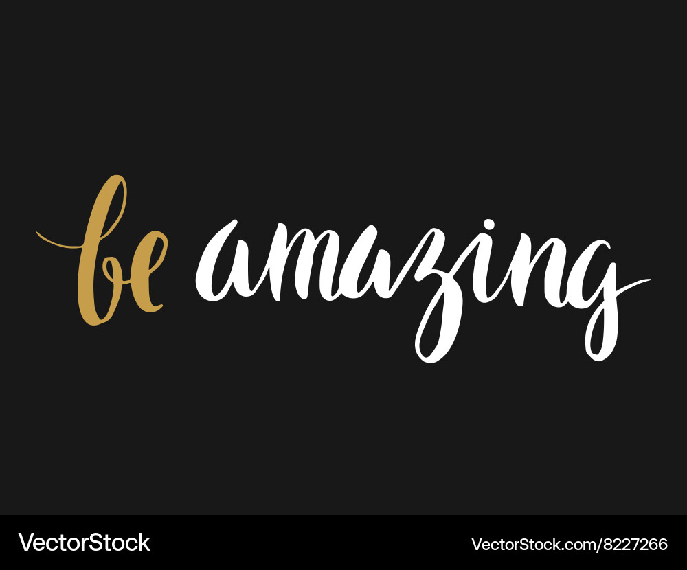 Hand drawn lettering poster Royalty Free Vector Image