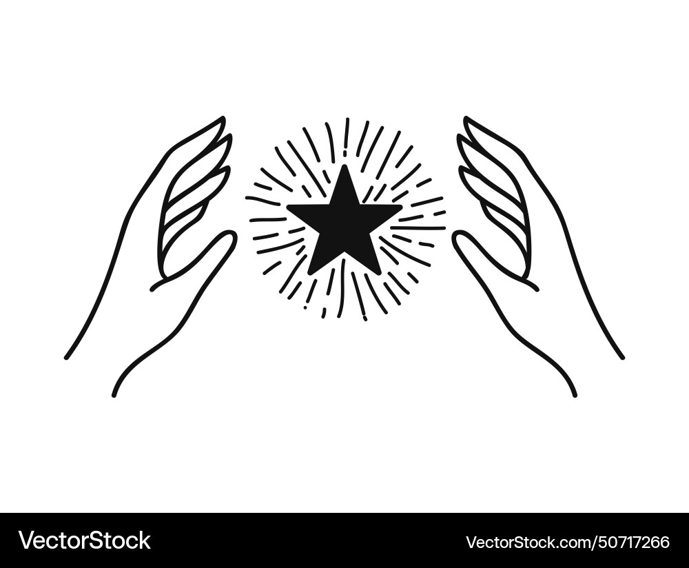 Hand line art design drawn Royalty Free Vector Image