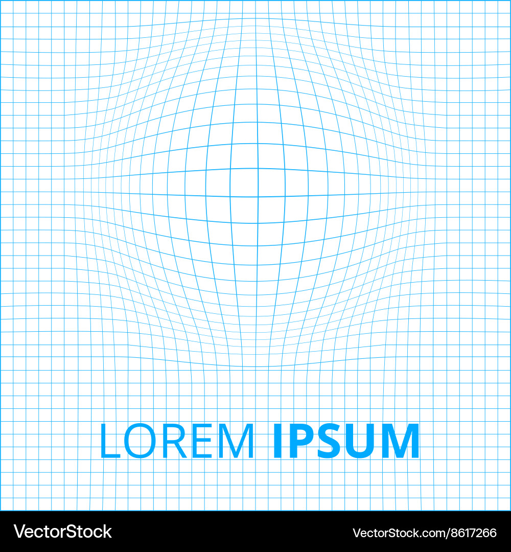 Sphere embosed in grid Royalty Free Vector Image