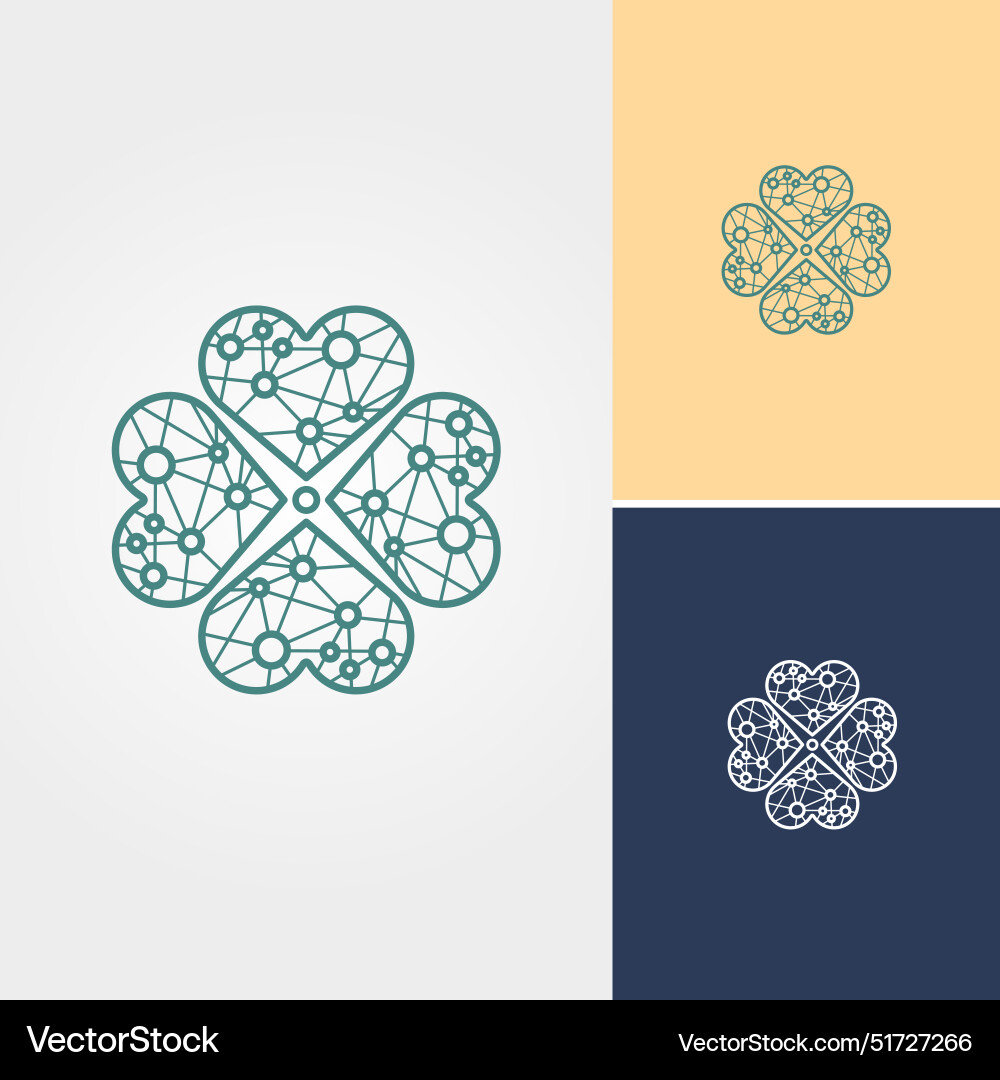 Tech heart logo Royalty Free Vector Image - VectorStock