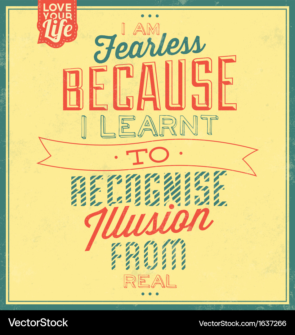 Typographic quote template vintage background Vector Image