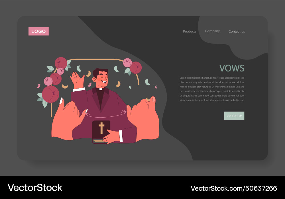 Vows concept flat Royalty Free Vector Image - VectorStock