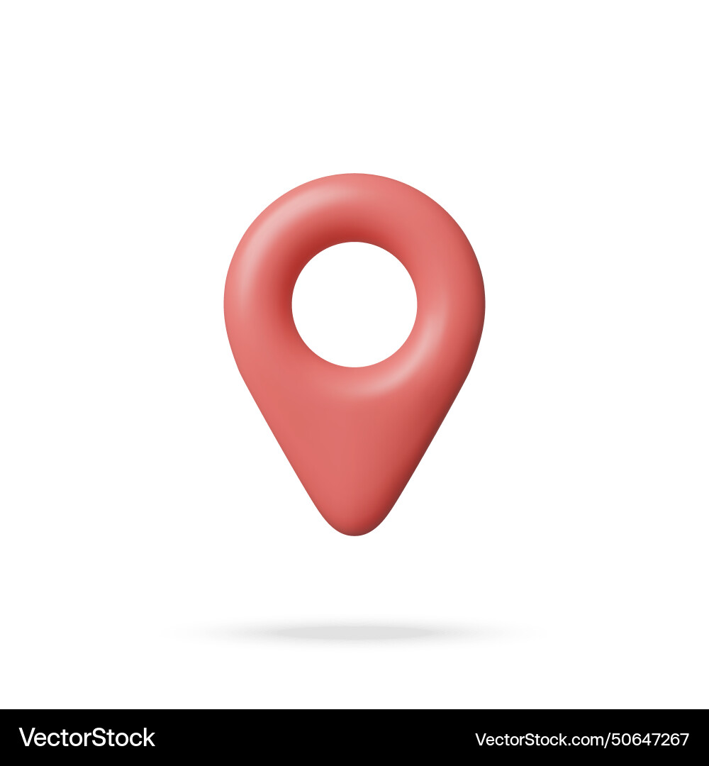 3d location map pin isolated on white Royalty Free Vector