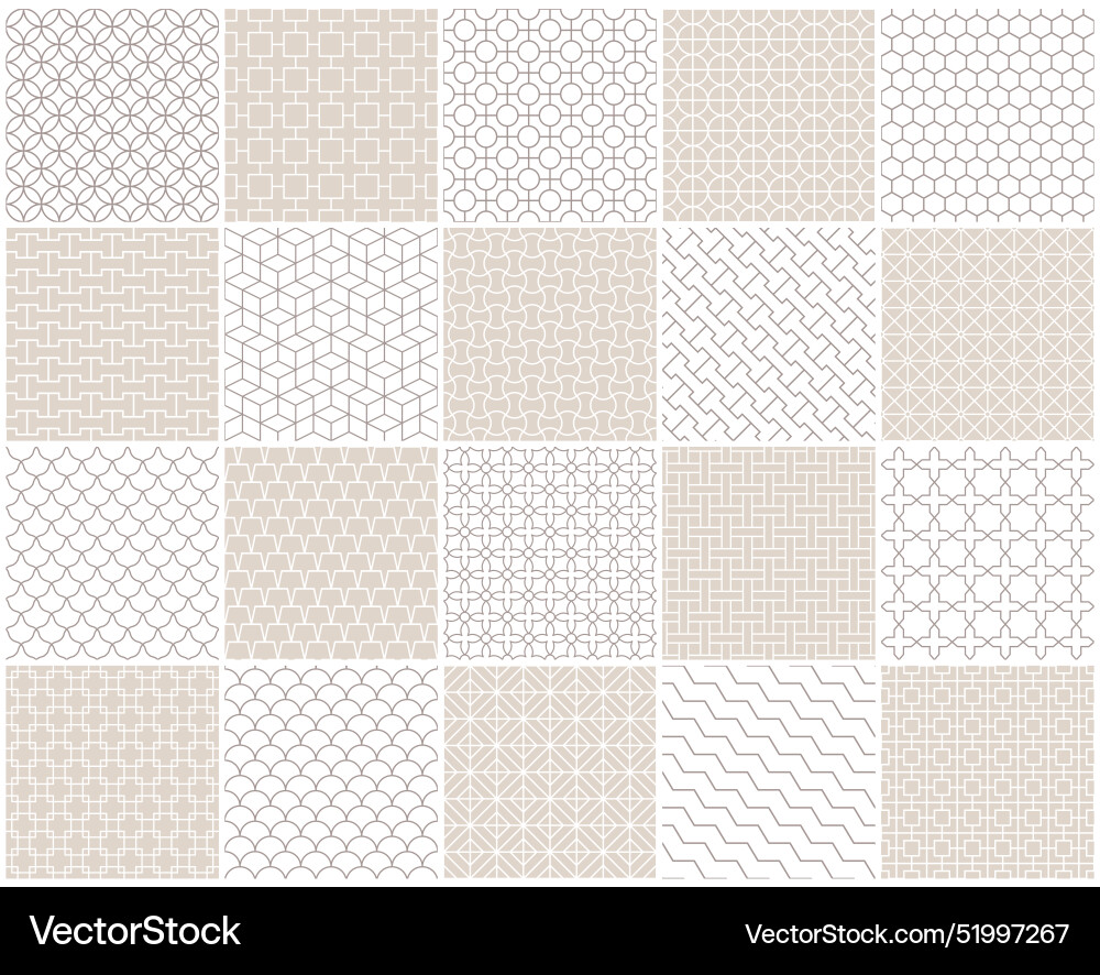 Collection of seamless ornamental patterns Vector Image