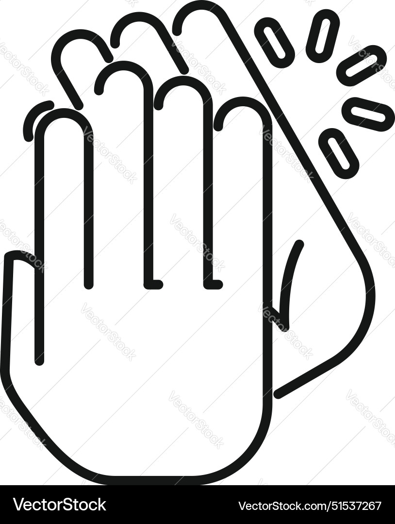 Human hand clapping and cheering Royalty Free Vector Image