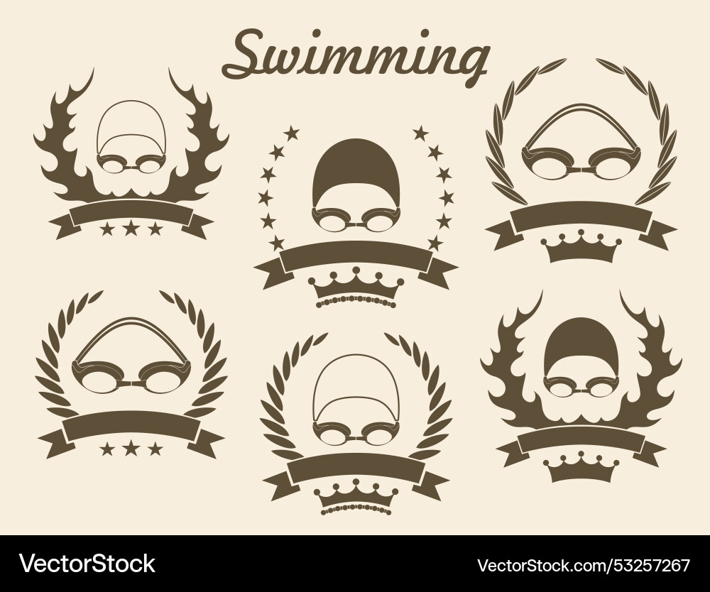 Swimming Royalty Free Vector Image - VectorStock