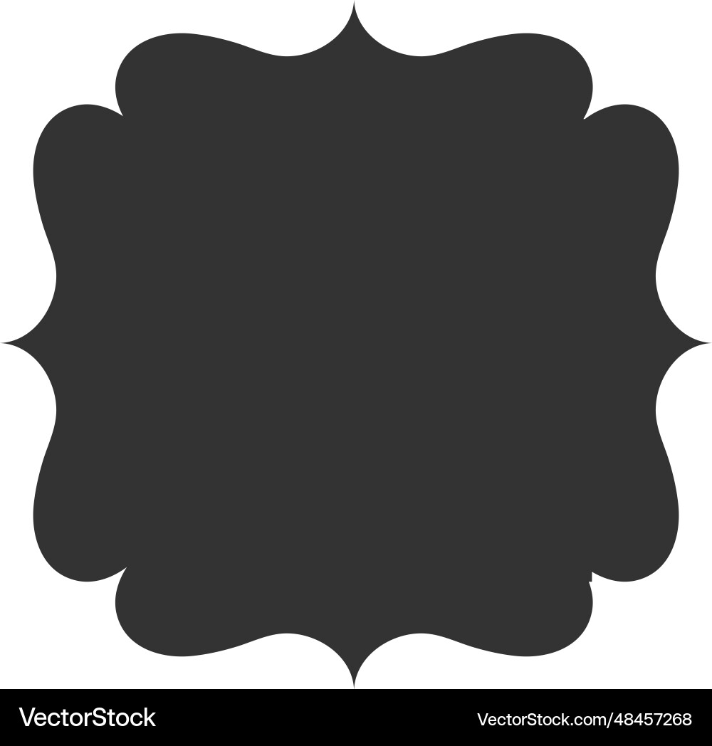 Black shape blank retro label decorative badge Vector Image