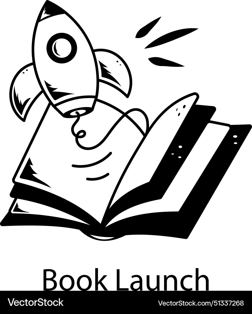Book launch Royalty Free Vector Image - VectorStock
