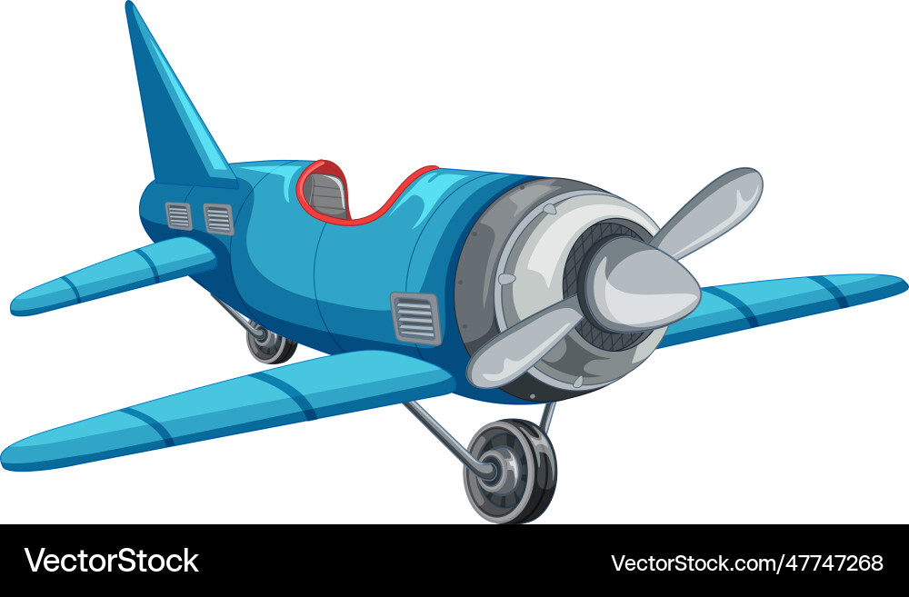 Isolated jet plane cartoon Royalty Free Vector Image
