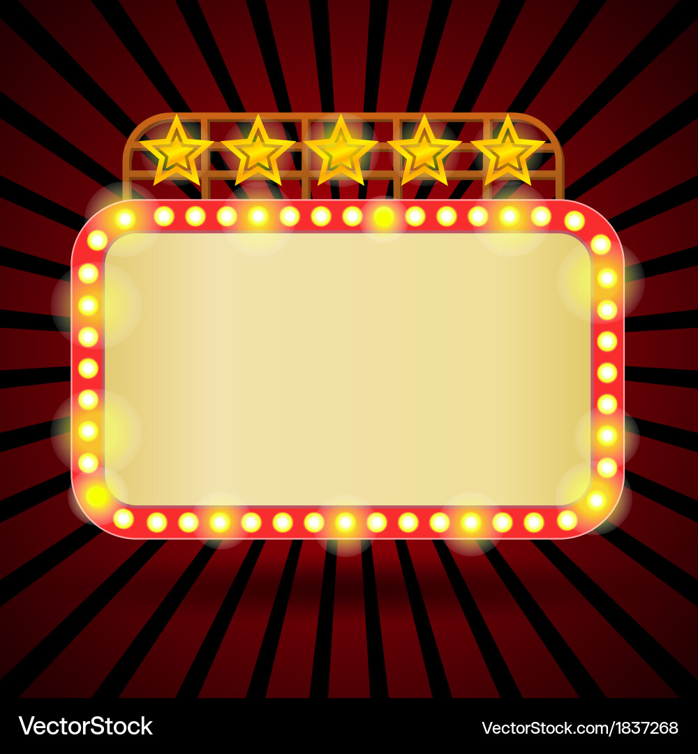 Neon Retro Billboard Royalty Free Vector Image