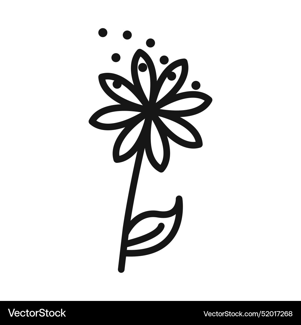 Pollen icon black line art Royalty Free Vector Image