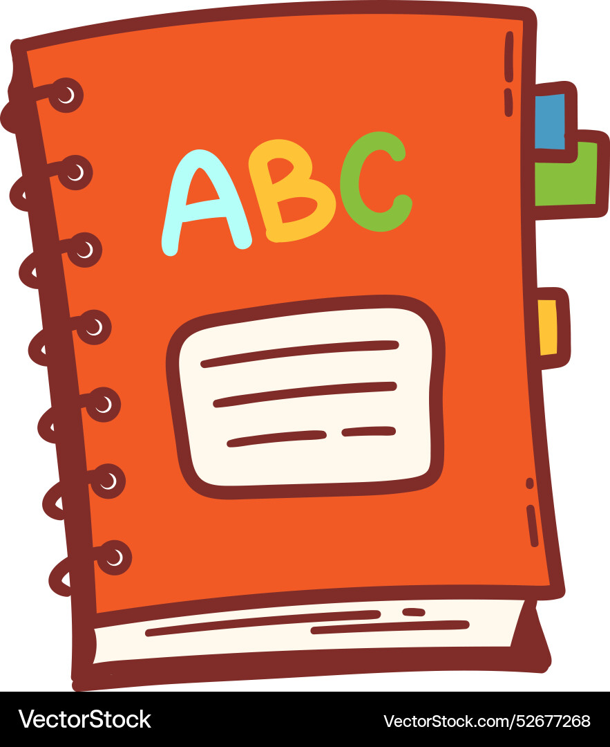 School exercise book Royalty Free Vector Image