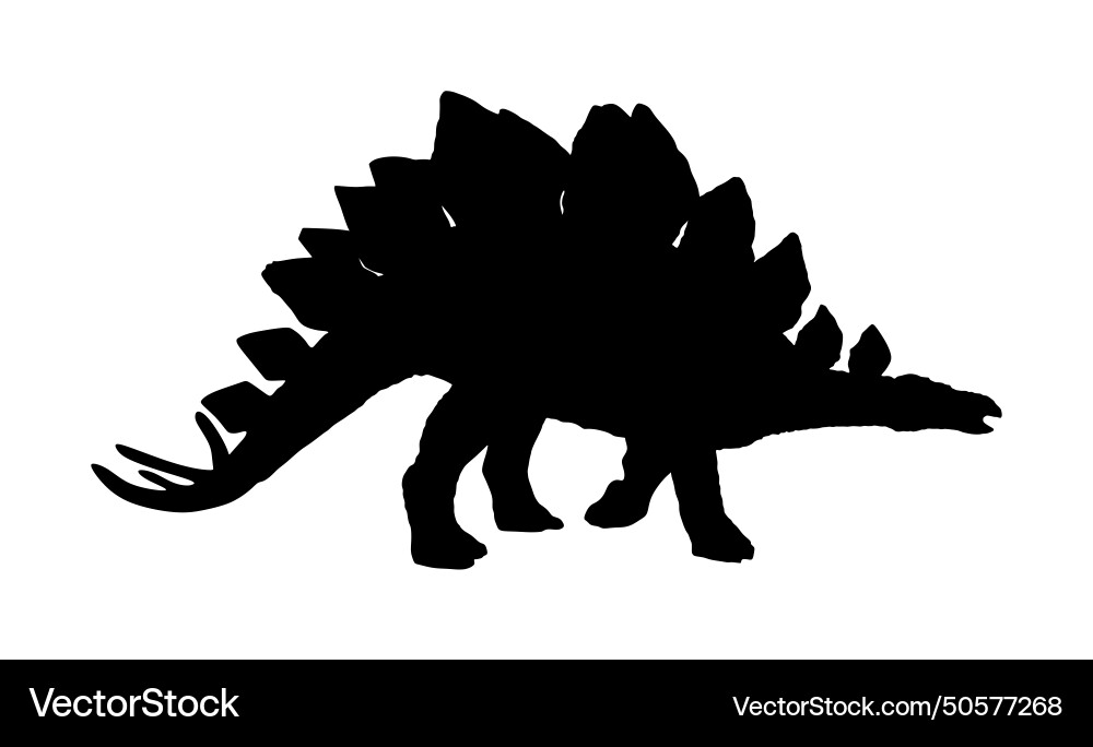 Stegosaurus silhouette isolated Royalty Free Vector Image