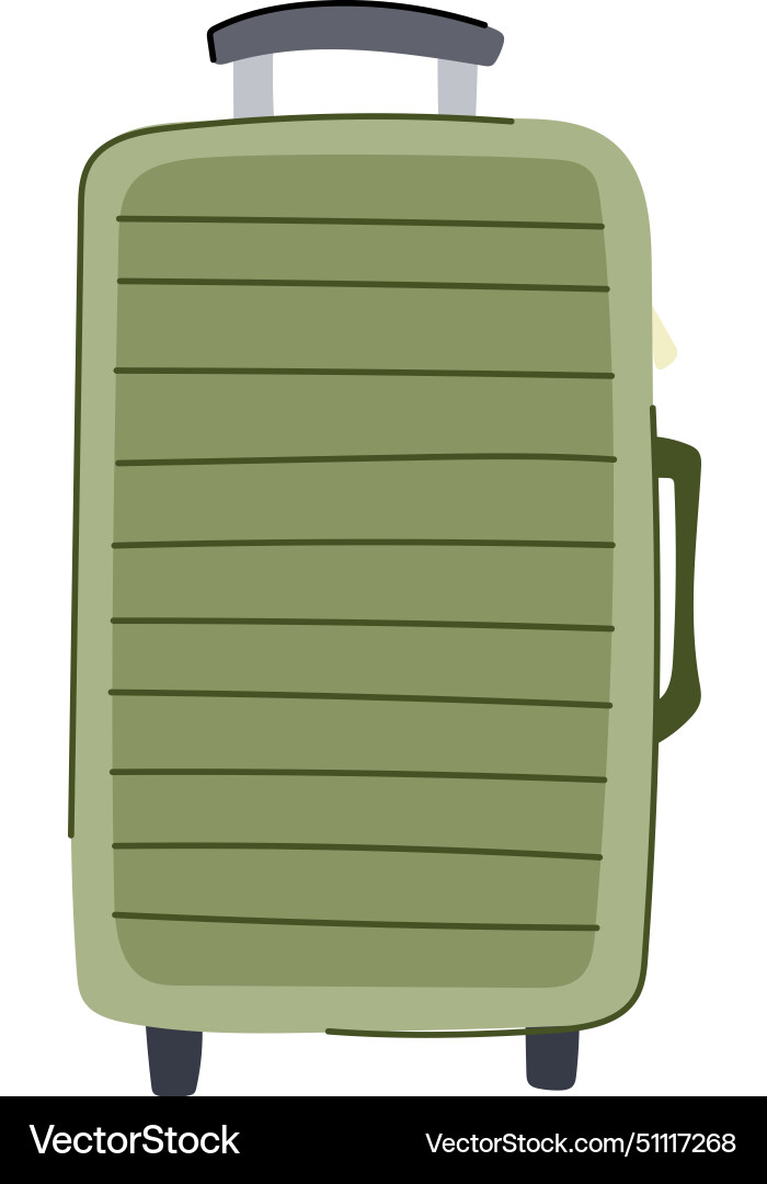 Trip suitcase cartoon Royalty Free Vector Image