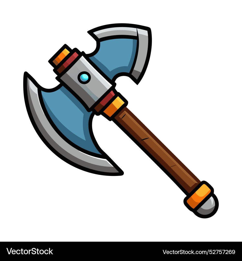 Axe weapon cartoon Royalty Free Vector Image - VectorStock