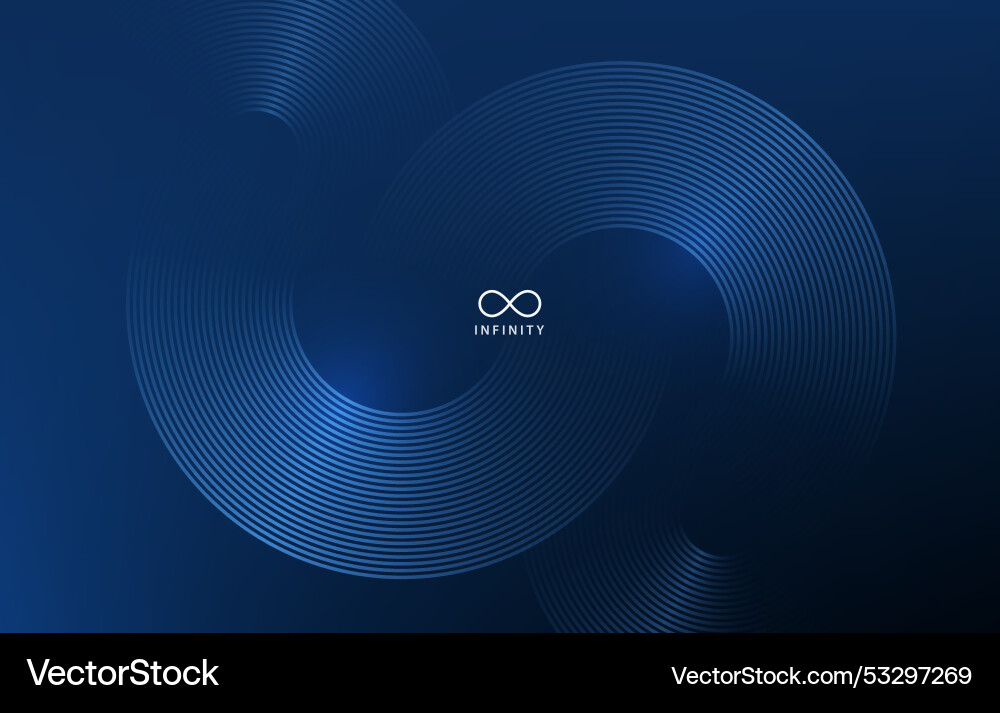Circle lines abstract infinity sign Royalty Free Vector