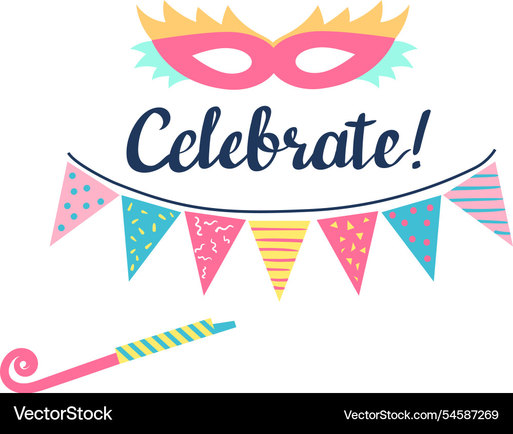 Creating a festive atmosphere a vibrant banner Vector Image