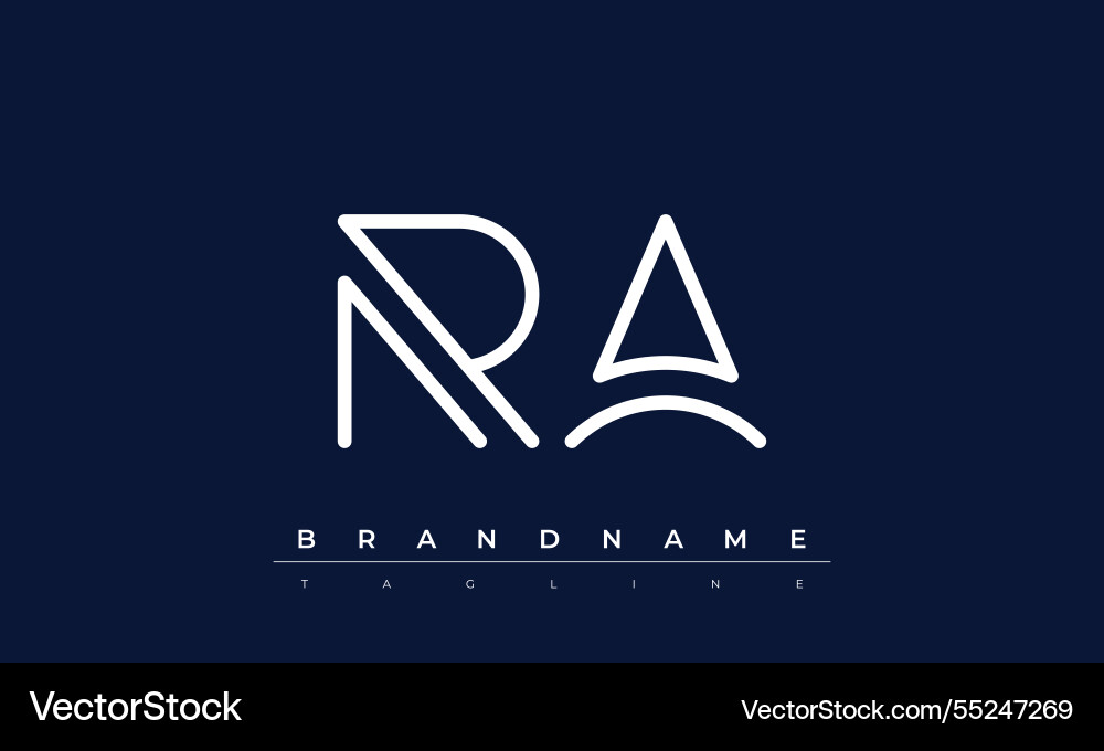 Creative ra letter initial logo image Royalty Free Vector