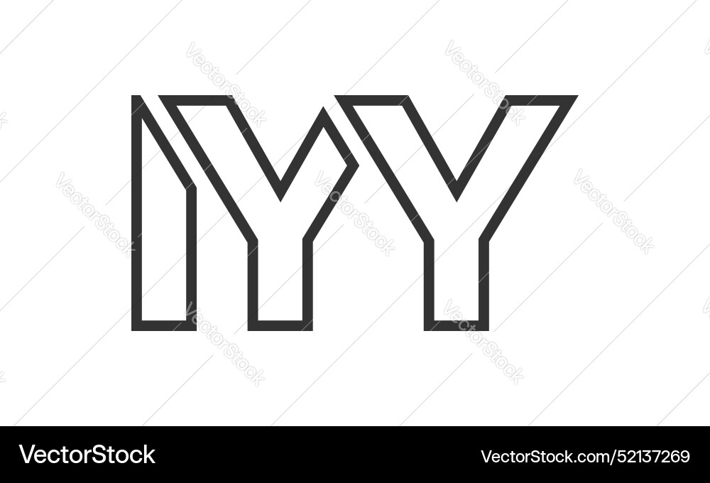 Iyy logo design template with strong and modern Vector Image