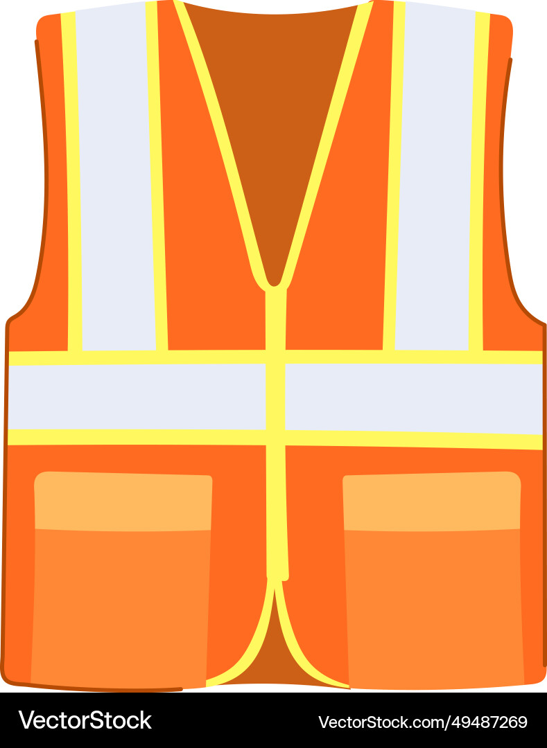 Jacket safety vest cartoon Royalty Free Vector Image